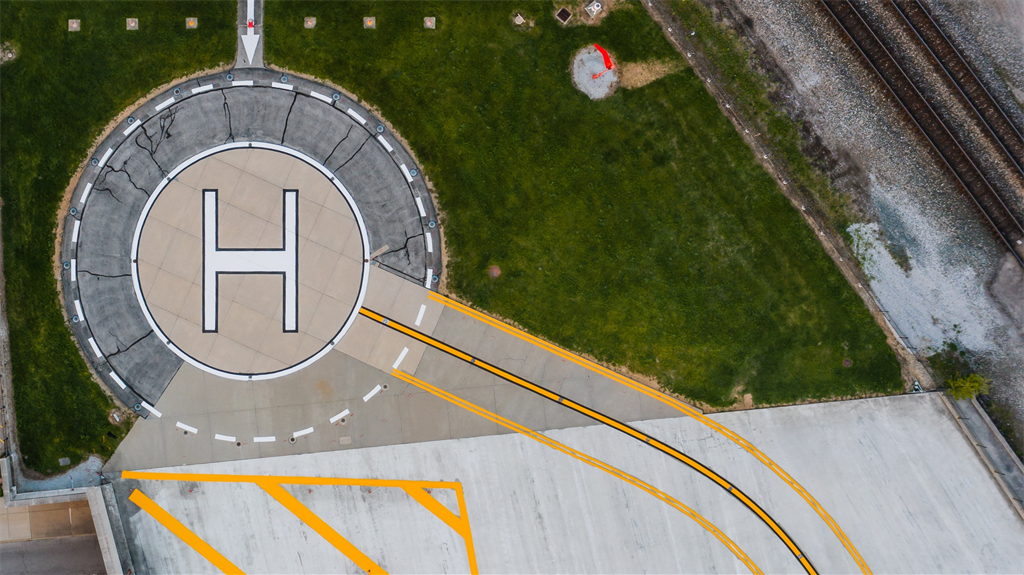 HELICOPTER LANDING AREA FOR USK-WAM HOSPITAL CENTER
